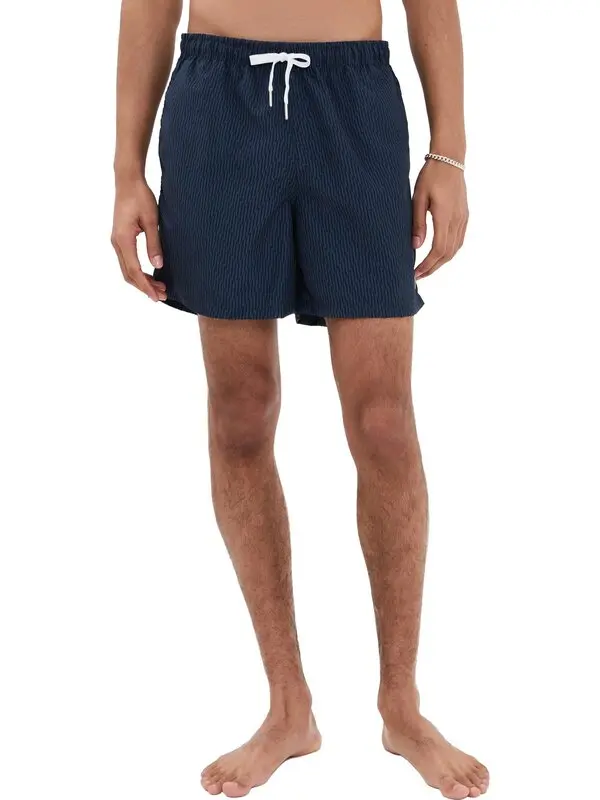 BATHER Midnight Crescendo Swim Trunks - Navy