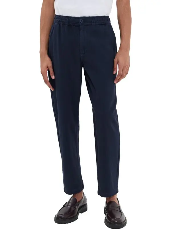 WAX LONDON Cotton Kurt Trousers - Navy