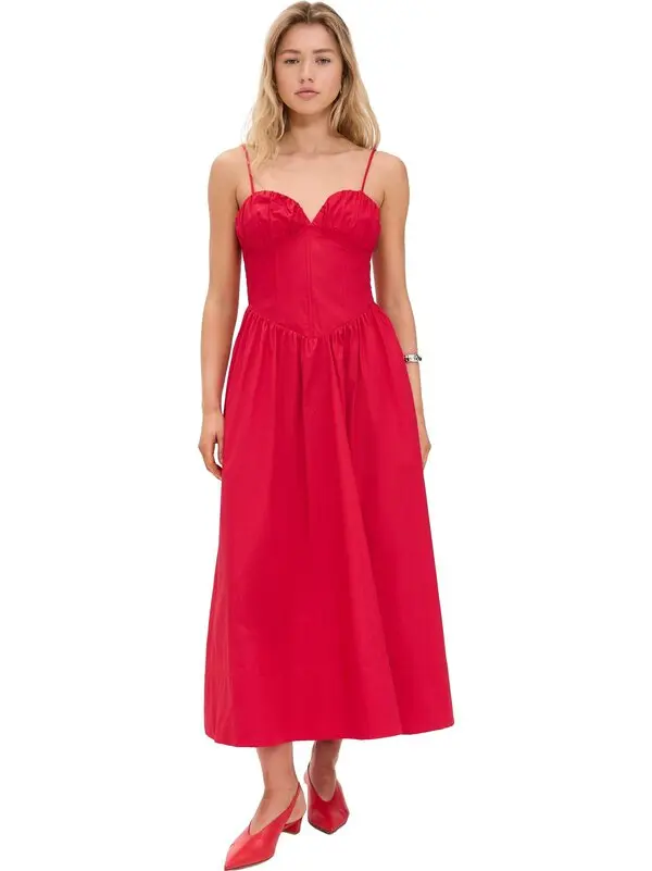Line & Dot Carmin Maxi Dress - Red