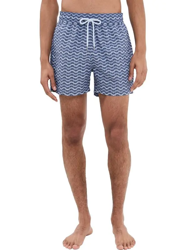 Frescobol Carioca Rio Swim Shorts - Chambray Blue/charcoal Blue