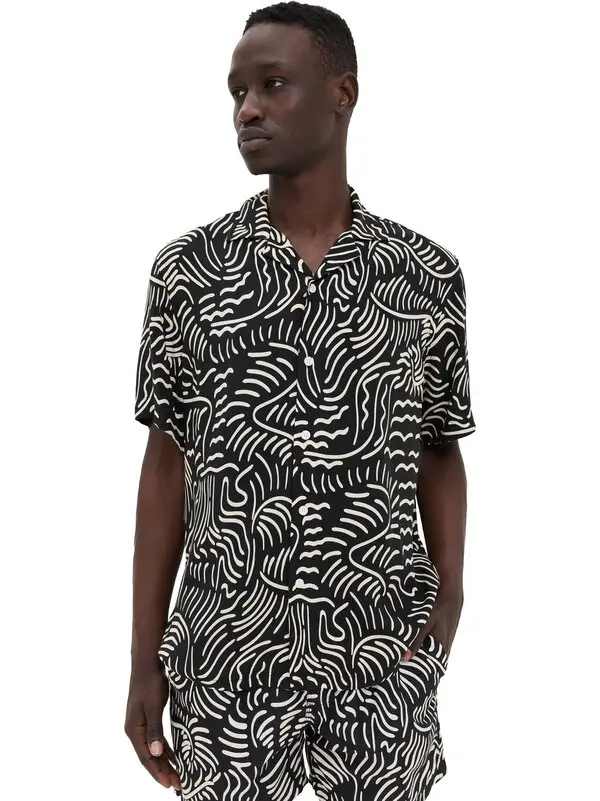 Oas Tar Lorenzo Viscose Shirt - Black