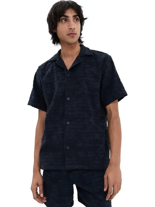 Oas Night Lagoon Cuba Terry Shirt - Blue