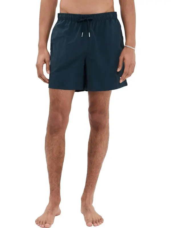 BATHER Solid Swim Trunks - Navy