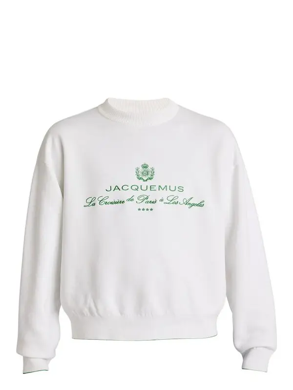 Jacquemus La Maille Venice Crewneck Sweater - Hotel Address White