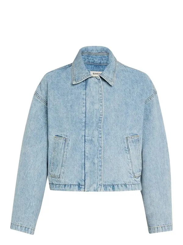 Simkhai Everli Cropped Denim Jacket - Del Mar