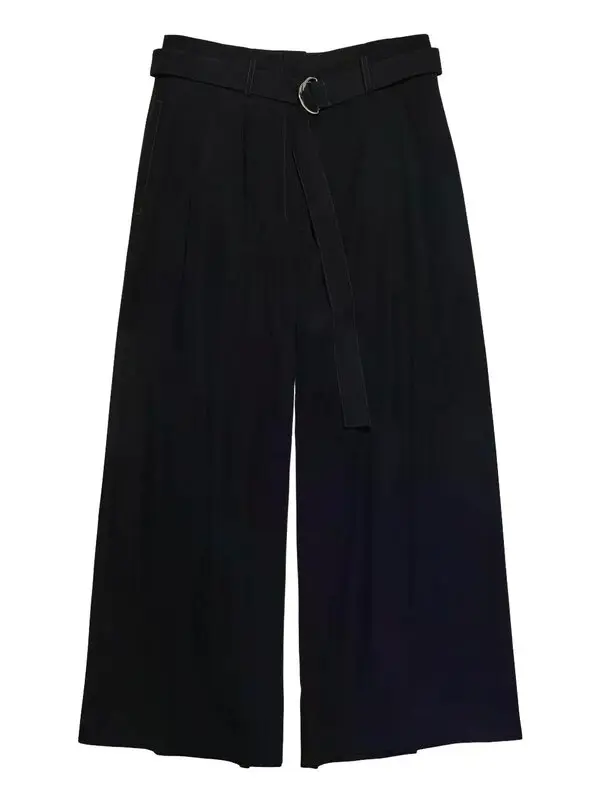 Bimba Y Lola Belted Cropped Trousers - Black