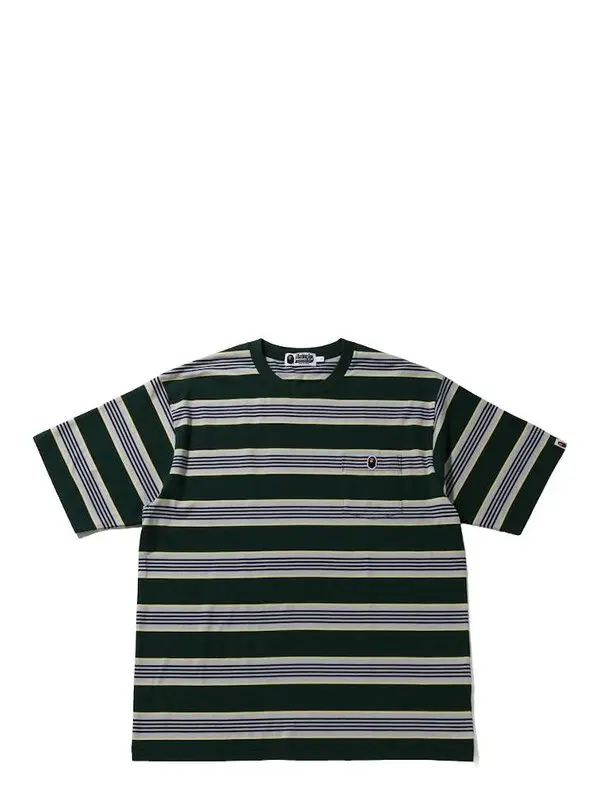 A BATHING APE Hoop One Point Relaxed Fit Tee Shirt - Green