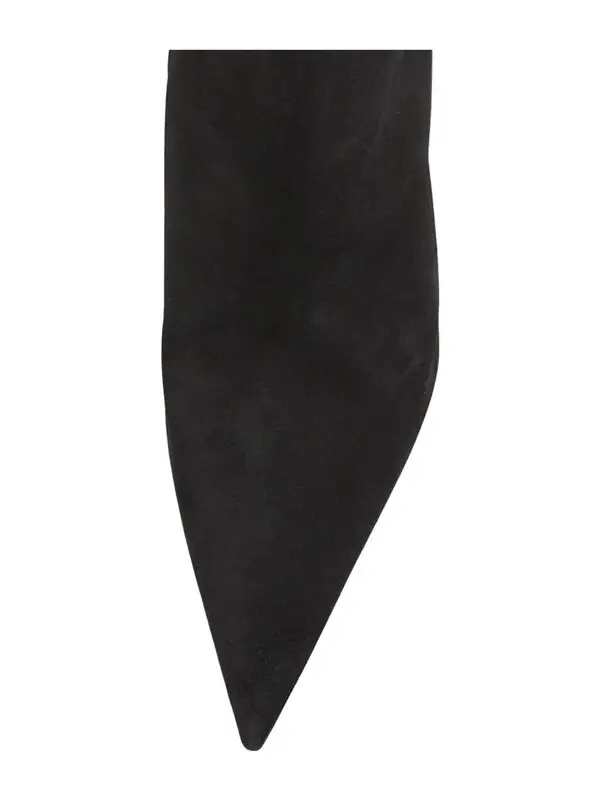 CHRISTIAN LOUBOUTIN 100mm Belle Suede Ankle Booties - Black