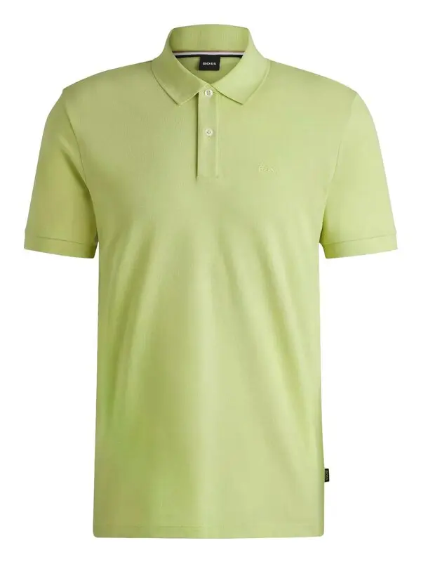 BOSS Logo-embroidered Cotton Polo Shirt - Green