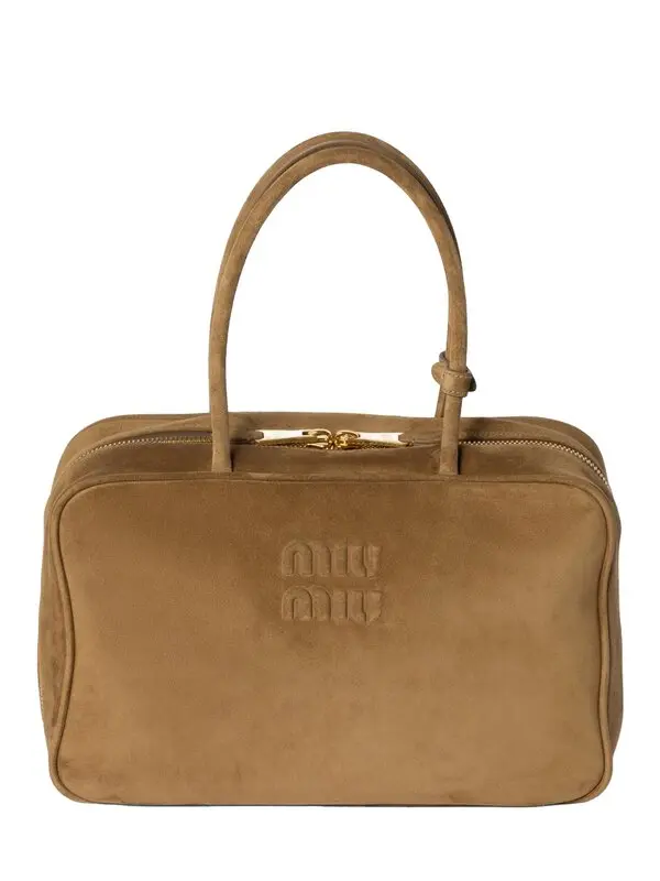 Miu Miu Suede Beau Bag - Olive Green