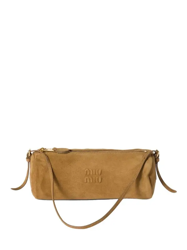 Miu Miu Suede Pouch - Olive Green