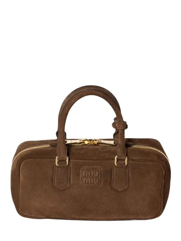 Miu Miu Arcadie Suede Bag - Cocoa Brown