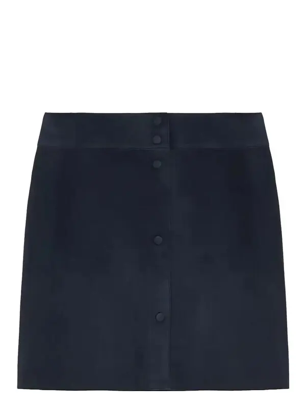 YVES SALOMON Suede Skirt - Blue