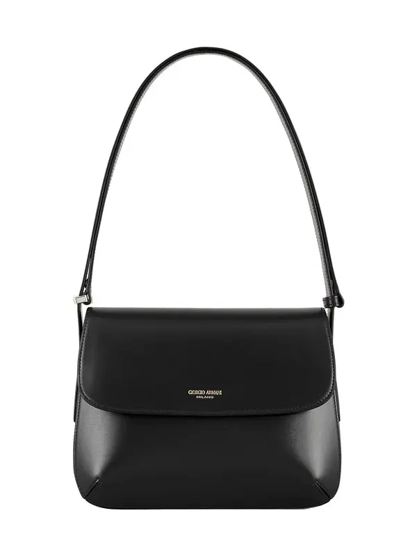 Giorgio Armani La Prima Bag In Palmellato Leather - Black