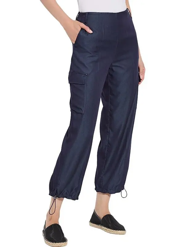 Lyssé Monique Tailored Cargo Pants - Solid Indigo