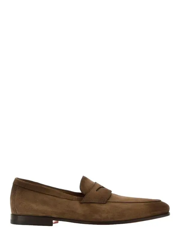 Santoni Leather Moccasins - Brown