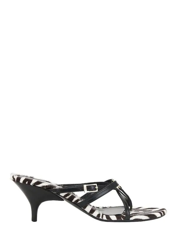 JUDE For Cross Sandals - Zebra Print Pony Hair
