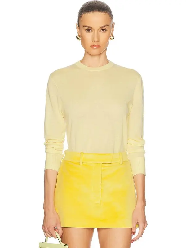 Renggli Cashmere Crewneck Sweater - Lemon