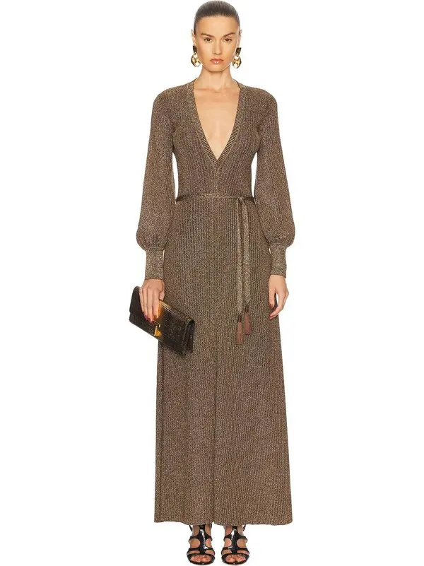 TOM FORD Vanise Long Dress - Combo Gold