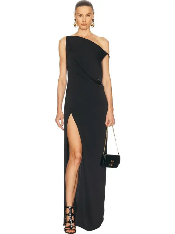 TOM FORD Off-shoulder Evening Dress - Black