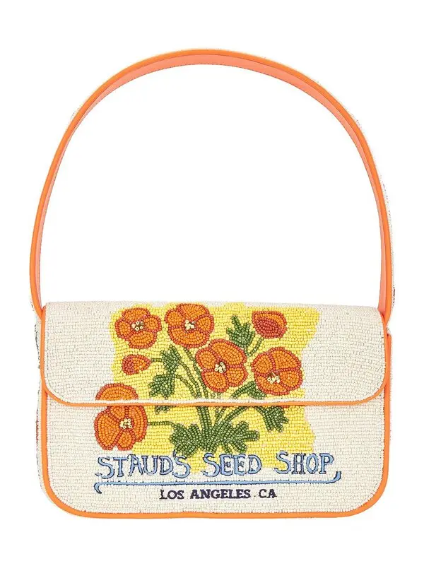 Staud Tommy Beaded Bag - California Poppy