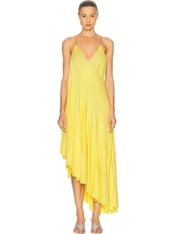Alaïa Asymmetrical Dress - Jaune Acidule