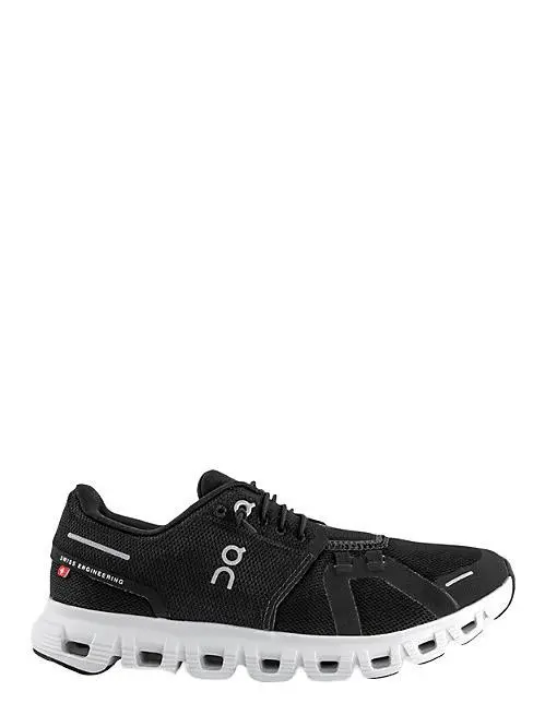 On Cloud 6 Mesh Low-top Trainers - Black White