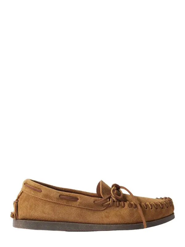 YUKETEN Scout Moccasin Suede Boat Shoes - Brown