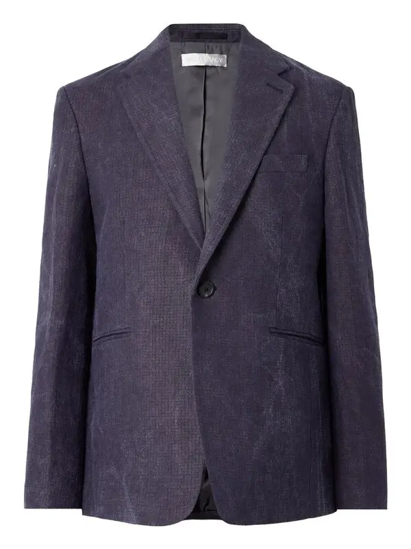 Our Legacy Shinjuku Textured-linen Blazer - Blue