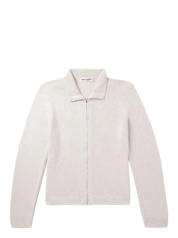 Our Legacy Float Silk Zip-up Cardigan - Neutrals