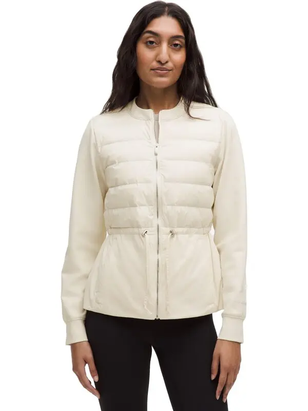 Lululemon Down-filled Cinch-waist Jacket - Light Ivory