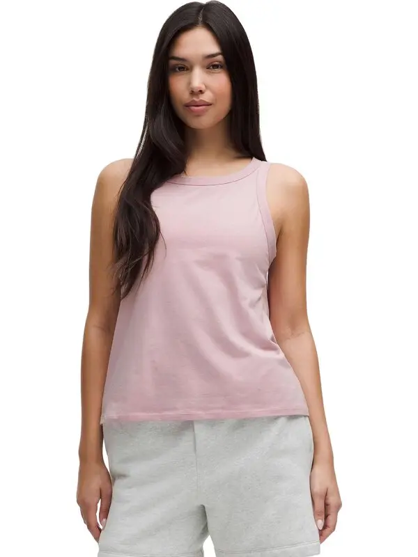 Lululemon Cotton-blend Open-back Tank Top - Pink Peony