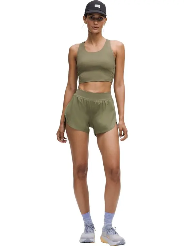 Lululemon Fast And Free High-rise Split Short 3 - Bay Leaf