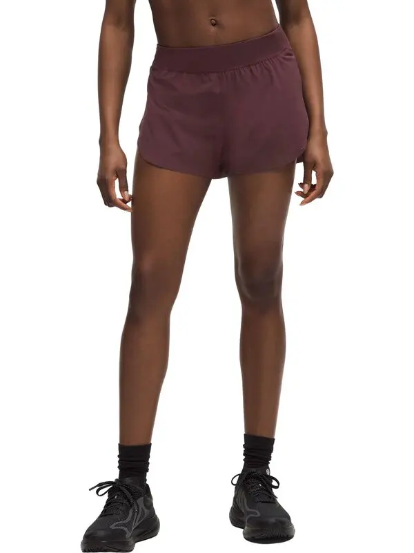 Lululemon Fast And Free High-rise Split Short 3 - Goodnight Plum