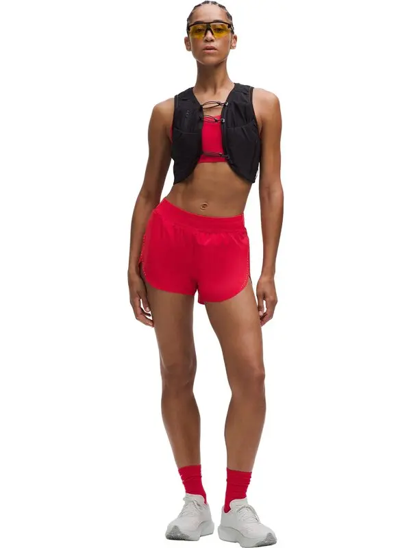 Lululemon Fast And Free High-rise Split Short 3 - Lululemon Red