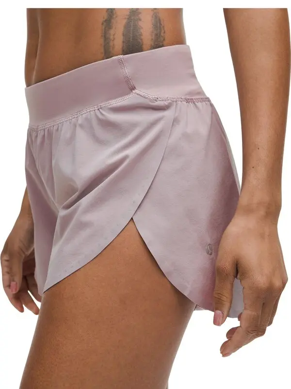 Lululemon Fast And Free High-rise Split Short 3 - Mauve Grey