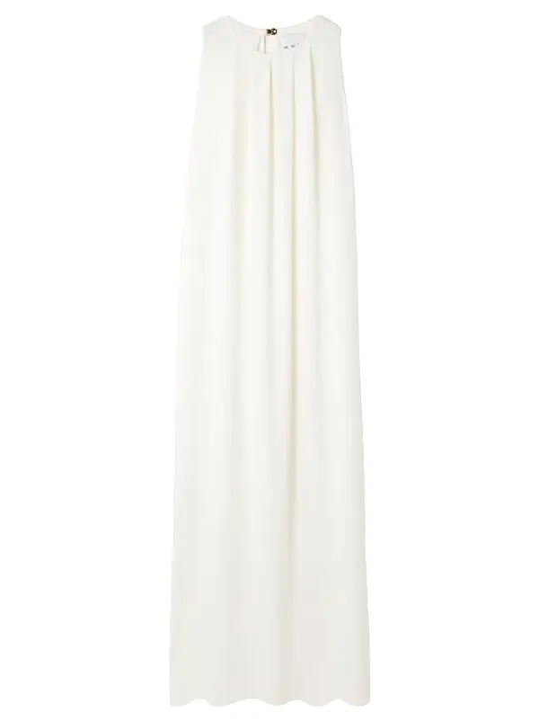 Sasuphi Atena Draped Cady Maxi Dress - Ivory