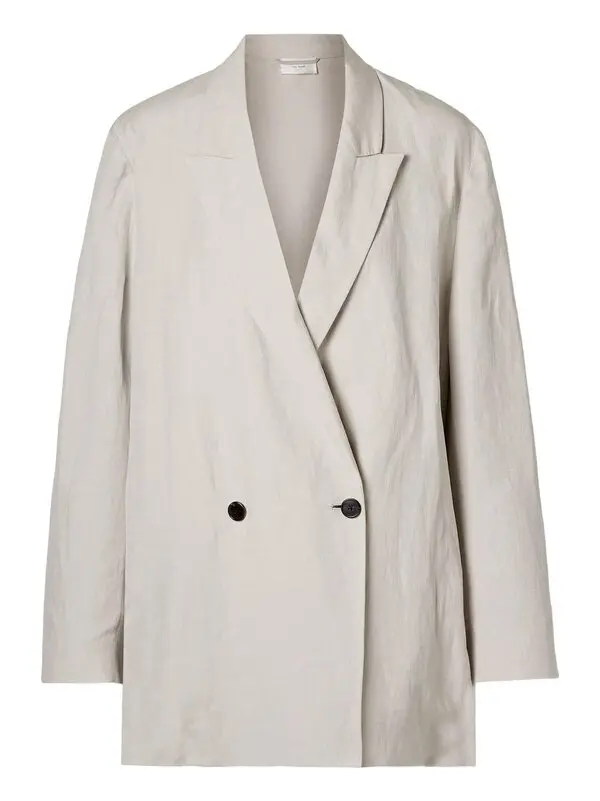 THE ROW Nat Double-breasted Blazer - Gray