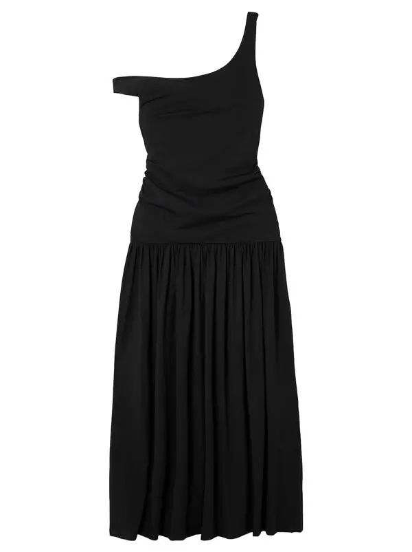 RÓHE Off-the-shoulder Ruched Gathered Maxi Dress - Black