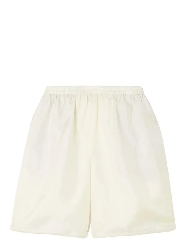 RÓHE Silk Relaxed Fit Shorts - Cream