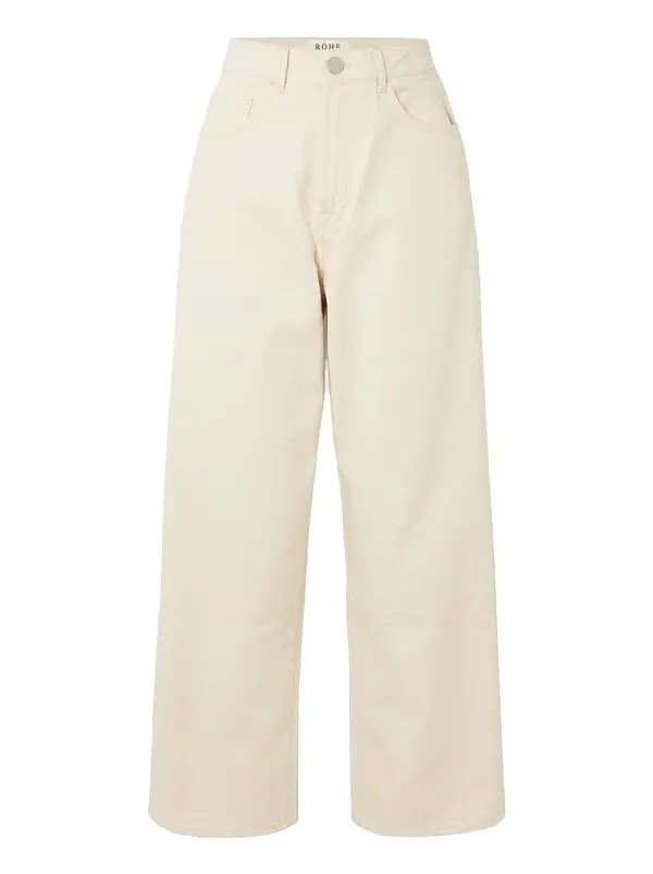 RÓHE High-rise Wide-leg Jeans - Ecru