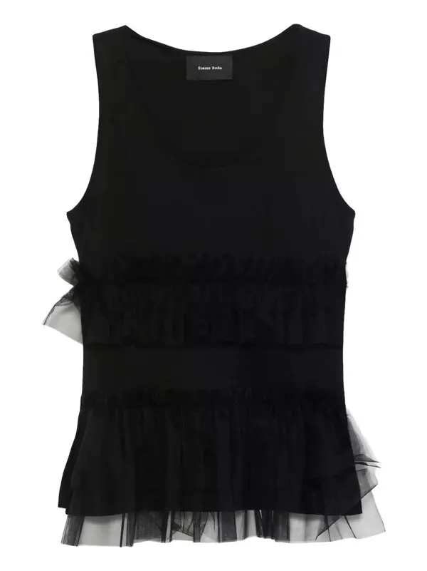 Simone Rocha Tutu-hem Tank Top - Black