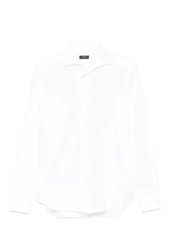 BARBA NAPOLI Seersucker Shirt - White