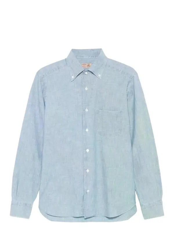 BARBA NAPOLI Chambray Shirt - Blue