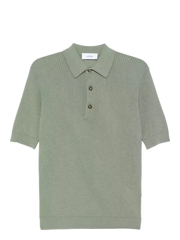 LARDINI Waffle-knit Polo Shirt - Green
