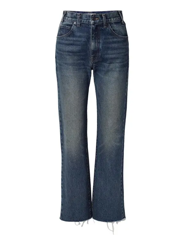 NILI LOTAN Calla Mid-rise Straight-leg Jeans - Blue