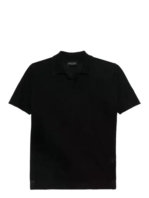 ROBERTO COLLINA Linen T-shirt - Black