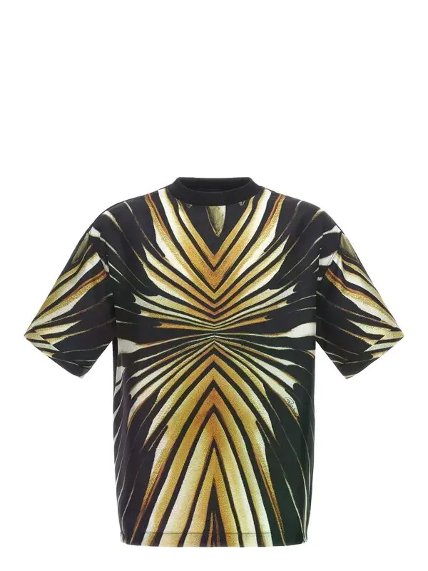 Roberto Cavalli Striped T-shirt - Gold