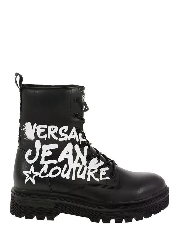 Versace Syrius Combat Boots - Black