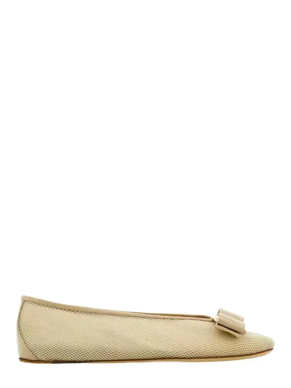 FERRAGAMO Vara Mesh Ballerinas - Neutrals